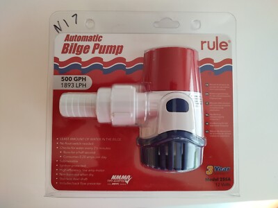 Rule 25SA Automatic Bilge Pump 500 GPH Marine 12V DC NEW boat | eBay