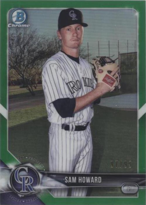 2018 Bowman - Chrome Prospects Sam Howard #BCP109 Green Refractor /99 ...