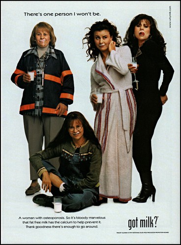 1999 Tracey Ullman as 4 characters Got Milk dairy retro photo print ad ...