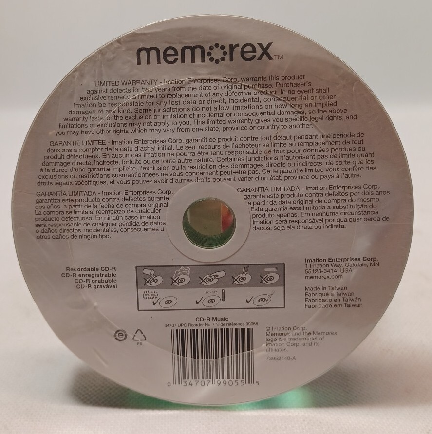 10 Pack Memorex 40X Music Digital Audio 700MB CD-R CDR 80 Minutes NEW ...