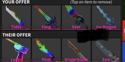 Mm2 SET BUNDLE CHROMA HEAT CHROMA LUGER ALL IN THE PICTURE 🌙 | eBay UK