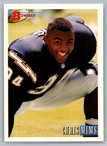 1993 TOPPS BOWMAN CARD # 359 Chris Mims - San Diego Chargers | eBay