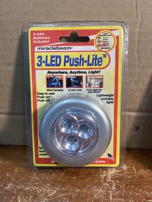 MIRACLE BEAM MARKETING 2654 3-LED Push-Lite | eBay