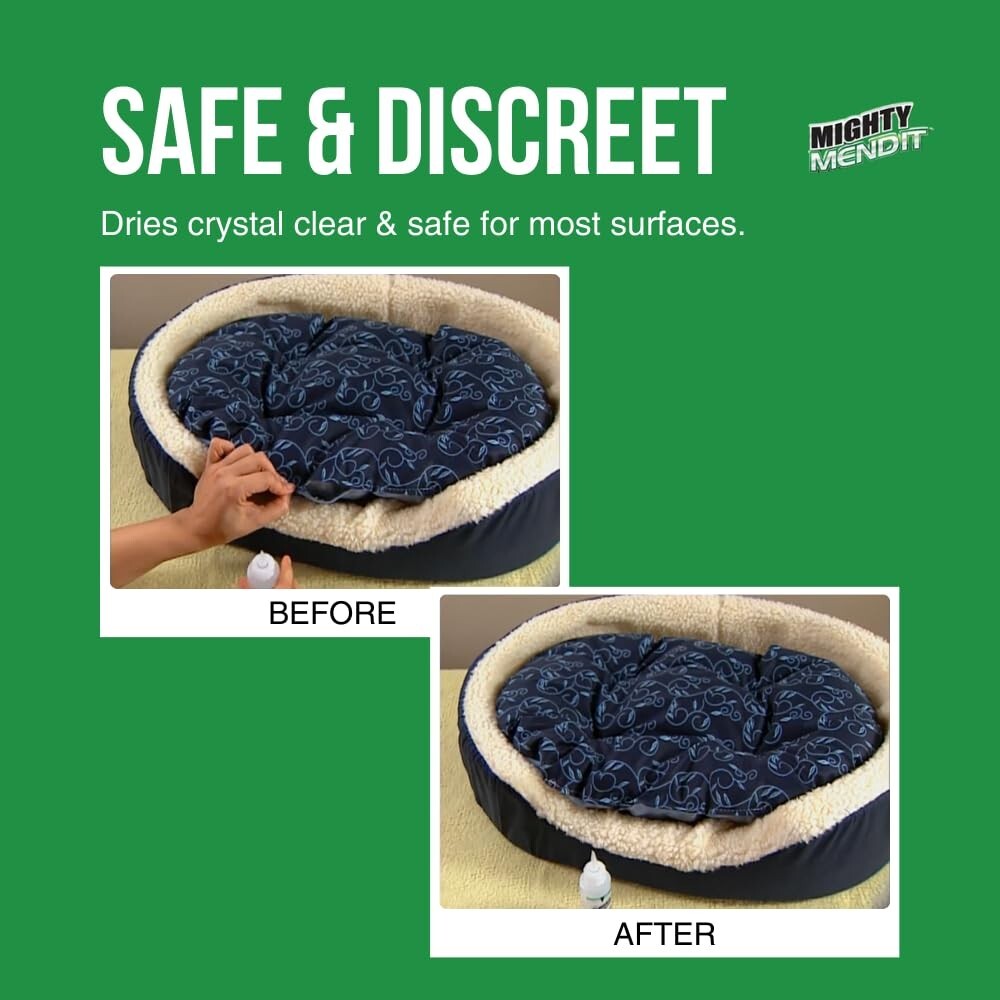 Mighty MENDIT, Permanent Fabric Adhesive, Flexible Stretchable Washable ...