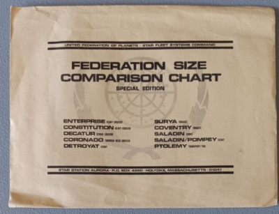 Federation Size Comparison Chart special ed.-Star Trek Blueprints 1982 ...