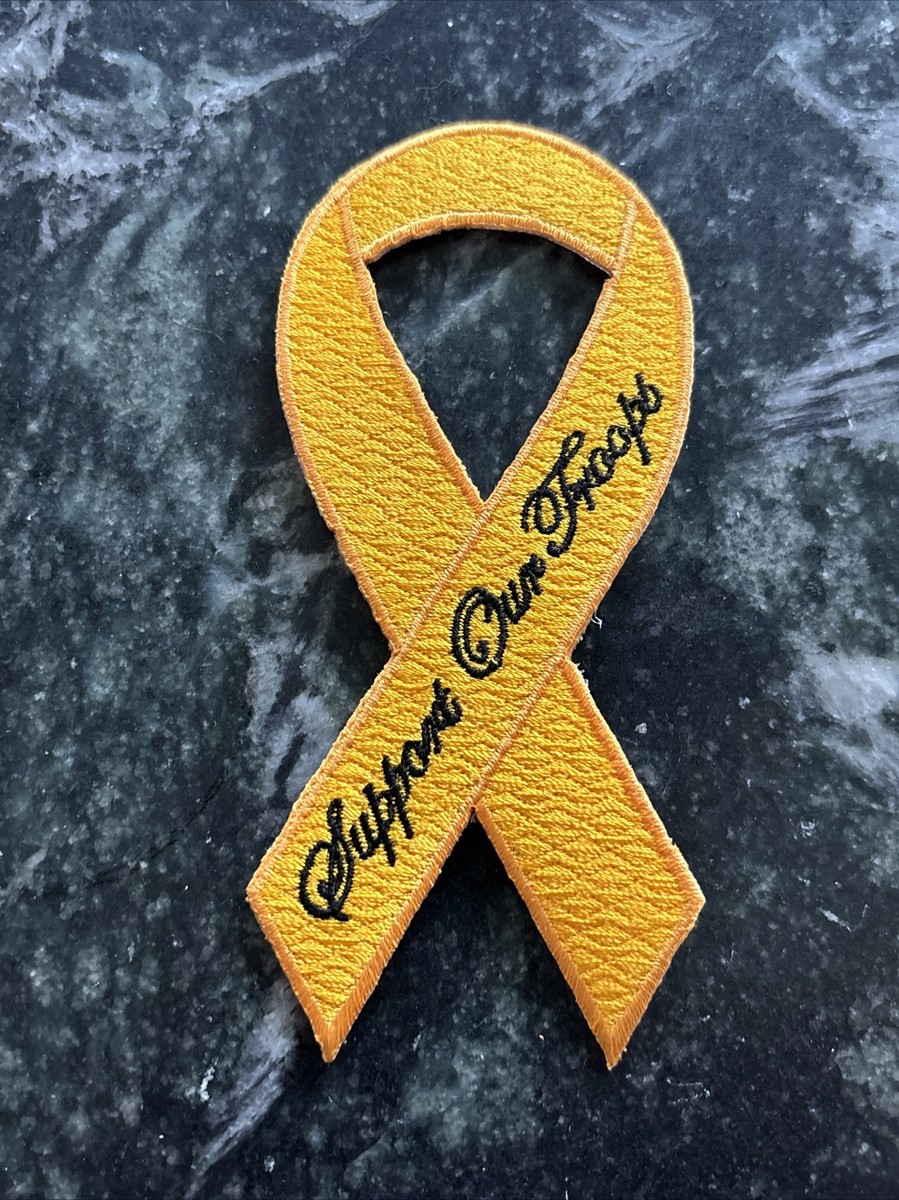 Yellow Support Ribbon Tattoos