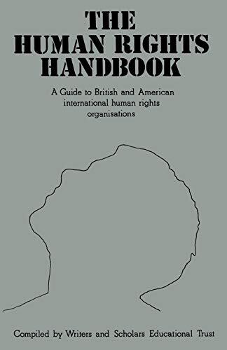 Human Rights Handbook, Writers', Trust, Garling 9780333260739 Free ...
