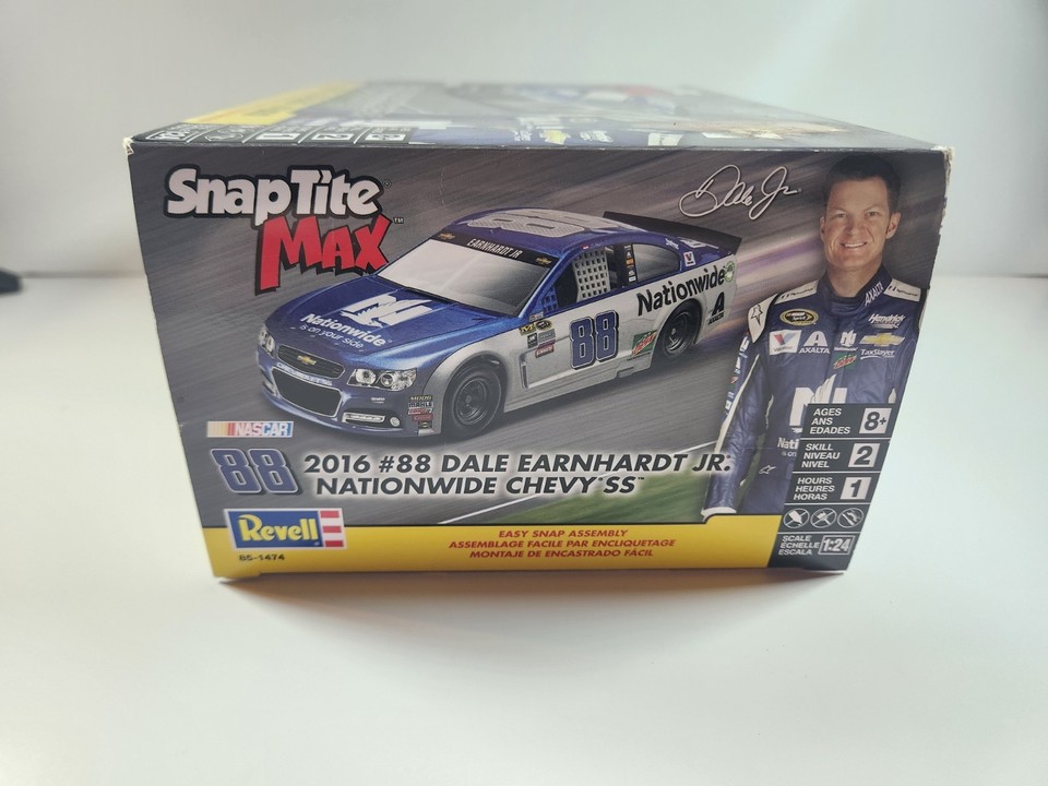 1/24 REVELL SNAP TITE MAX 2016 DALE EARNHARDT JR NATIONWIDE CHEVY SS ...