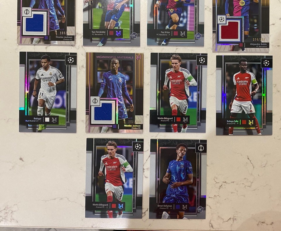 TOPPS MUSEUM 2025 BUNDLE Patches And Base Cards Saka Odegaard Arsenal ...