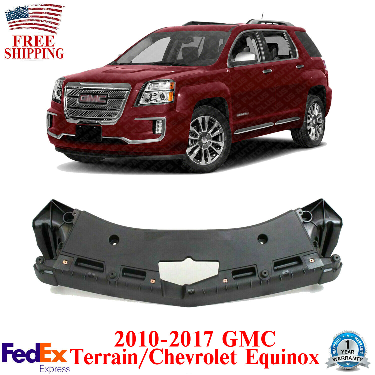 Front Bumper Support Bracket For 2010-2017 GMC Terrain / Chevrolet ...