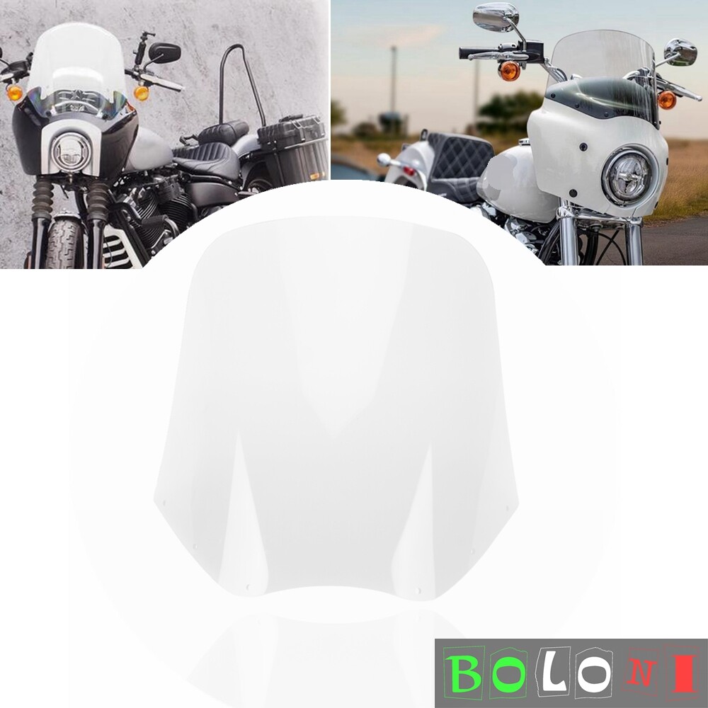15" Motorcycle Windshield Windscreen for Harley Dyna Low Rider Softail ...