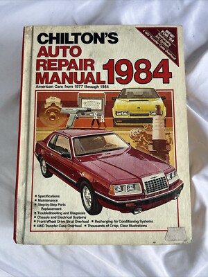 Vintage Chiltons Auto Repair Manual Book 1984 Through 1977 American ...