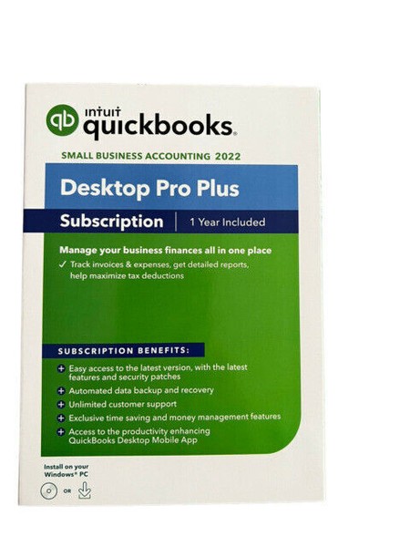 Intuit QuickBooks Desktop Pro Plus 2022 Accounting Software for Small ...