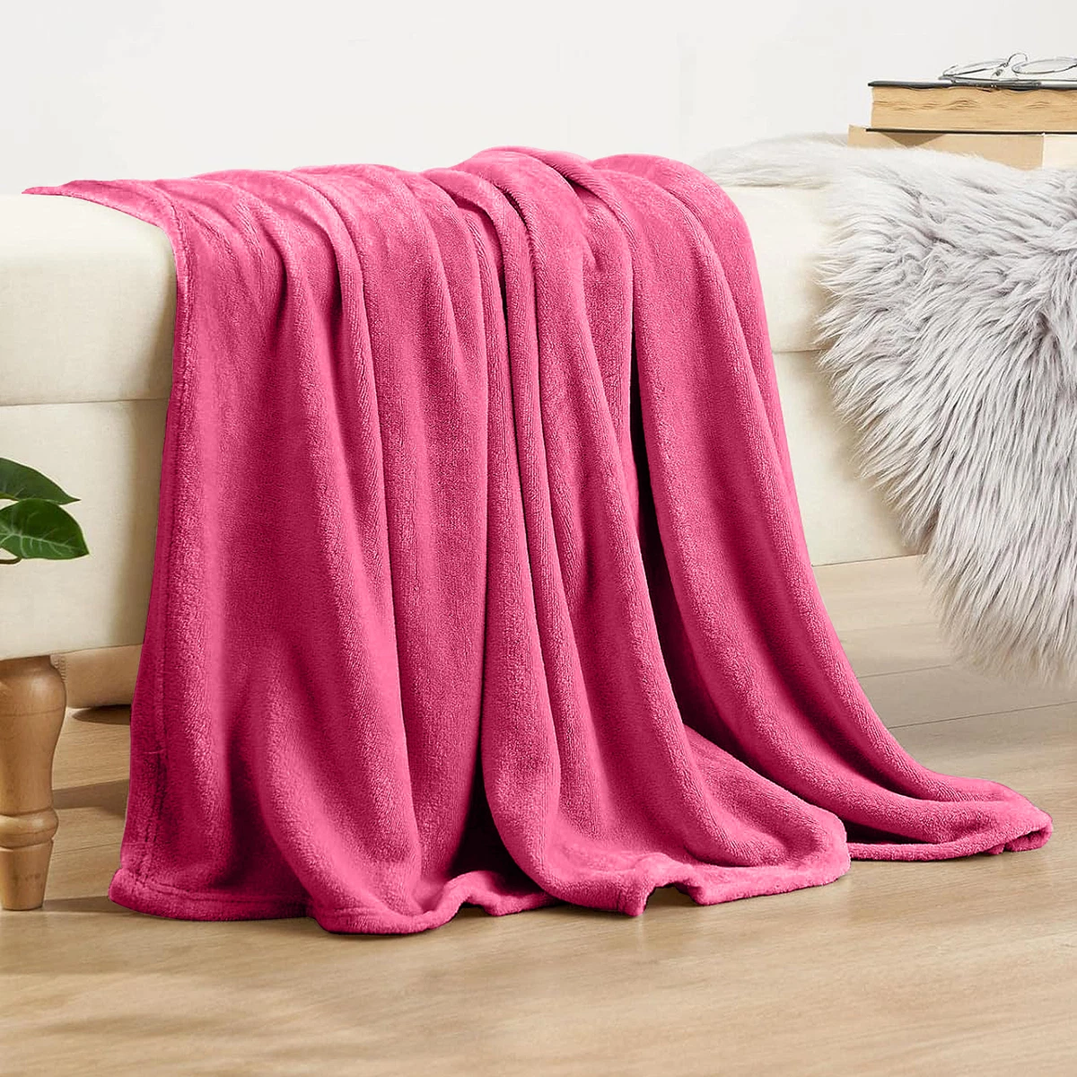 Fuchsia Sofa Throw | Baci Living Room