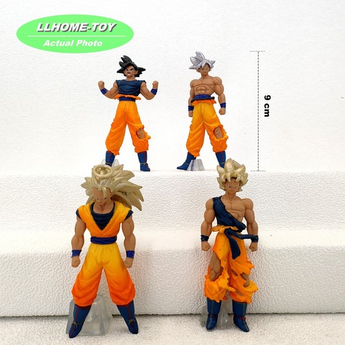 Anime toy Super Saiyan Son Goku Standing 4pcs mini PVC Figures set toy ...