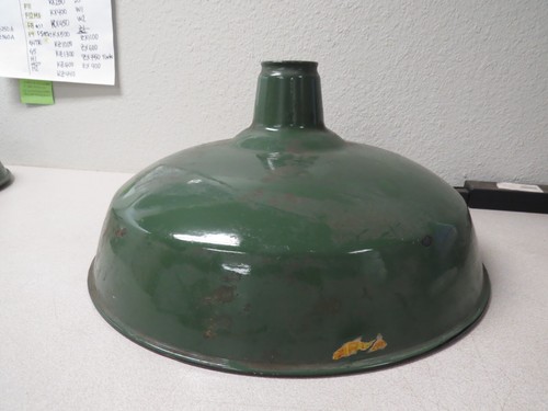 Vintage Abolite 16" Green Porcelain Light Lamp Shade Industrial ...