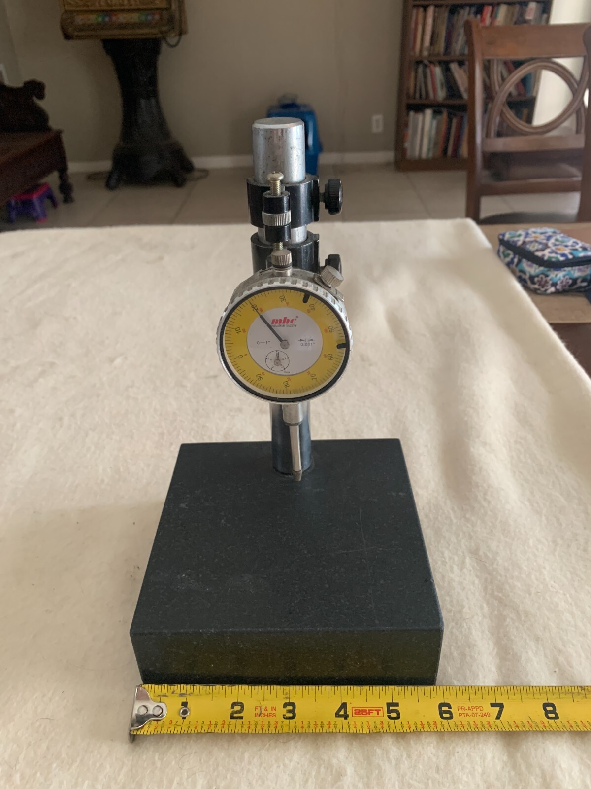 MHC 1" DIAL INDICATOR .001" WITH Heavy Marble? BASE | eBay