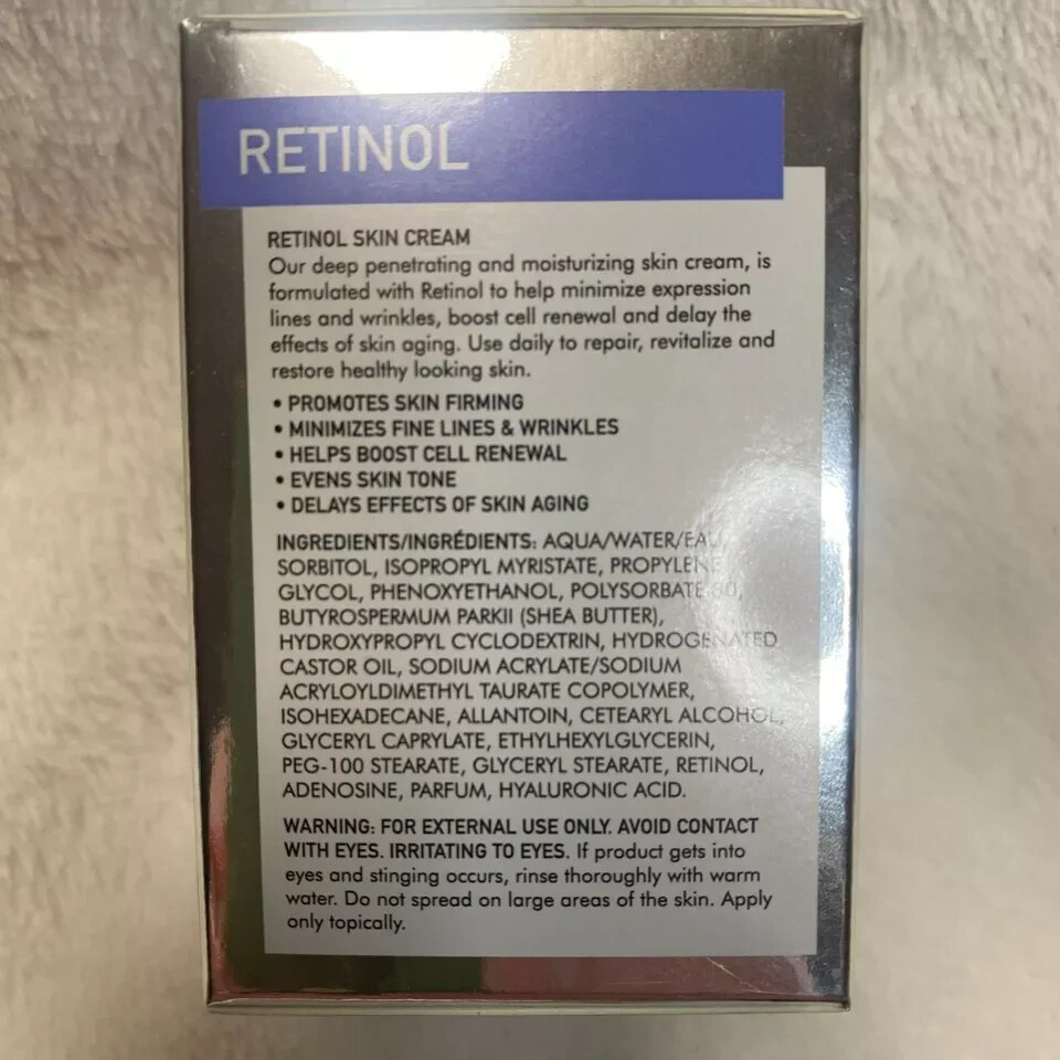 Global Beauty Care RETINOL Skin Cream 1.7 oz Anti Aging Moisturizer ...