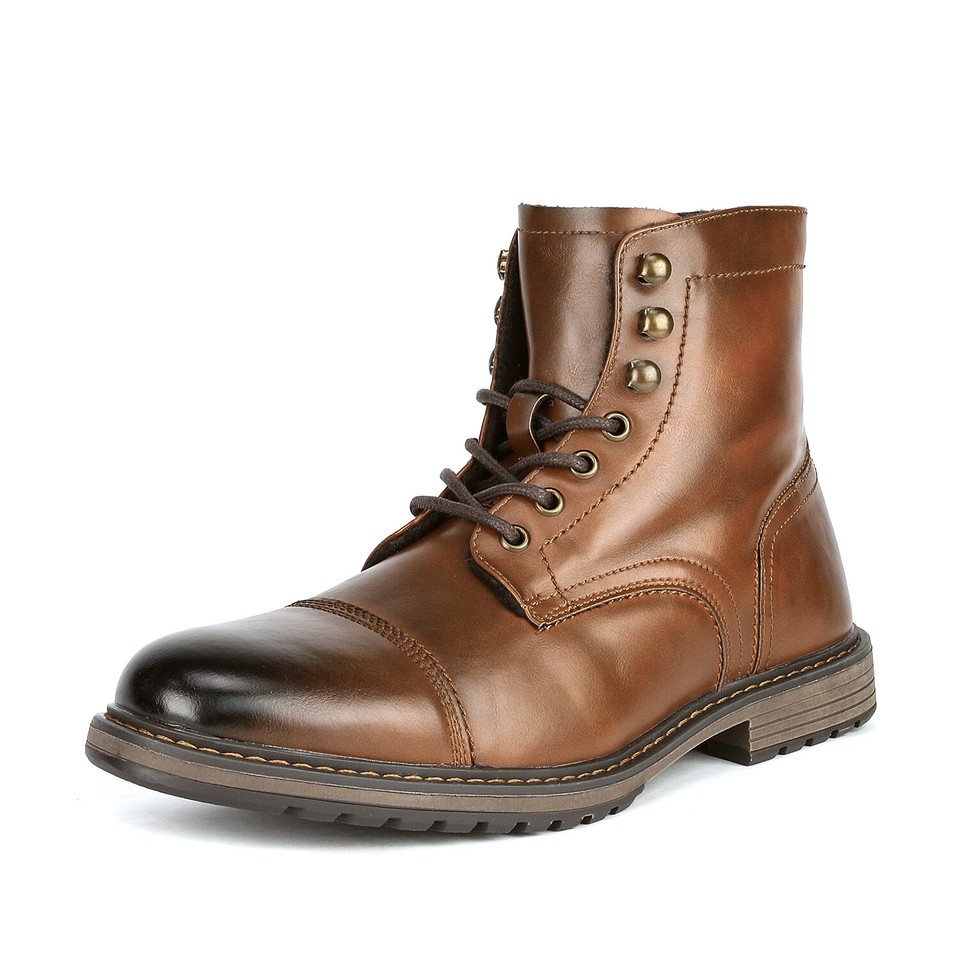 Men Motorcycle Boots Combat Riding Oxford Dress Chelsea Leather Shoes ...