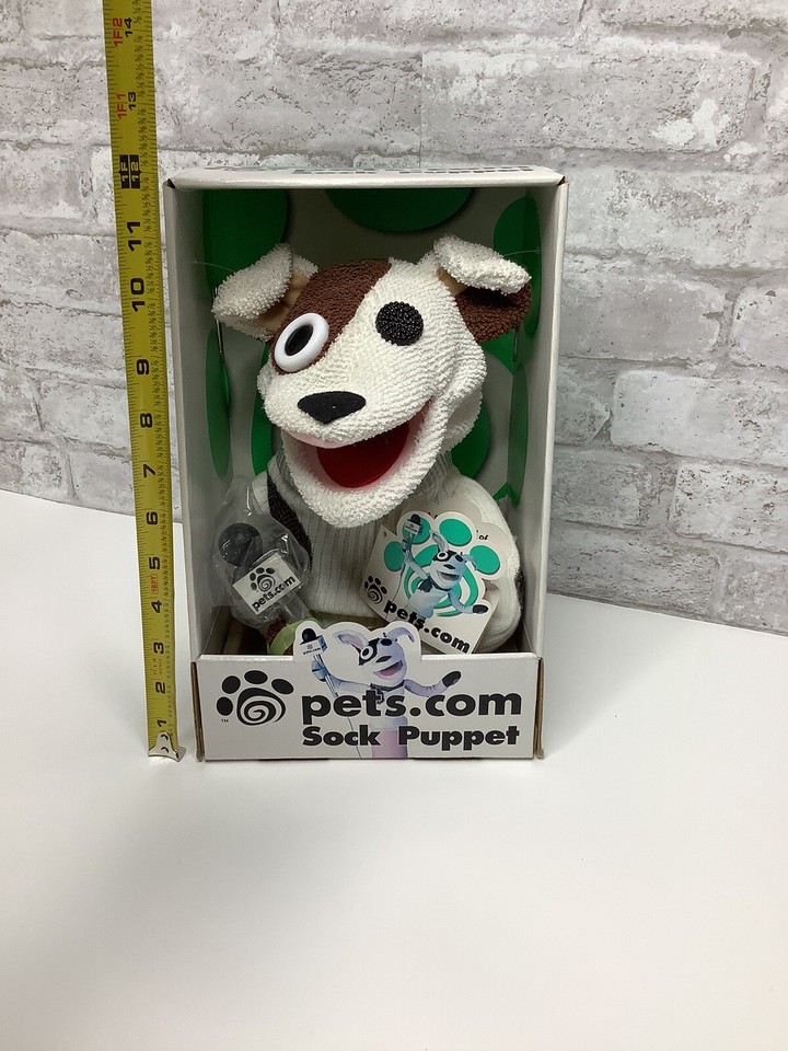 Pets.Com Sock Puppet Interview Dog Collectible Vintage New in Box Plush ...