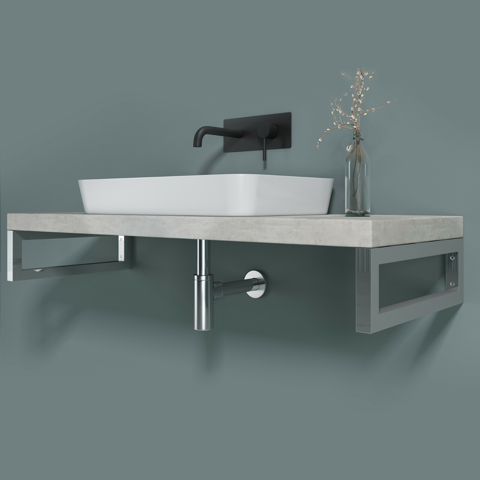 Holzplatte Waschtischkonsole Waschtischplatte Aufsatzwaschbecken 45cm 50cm | eBay