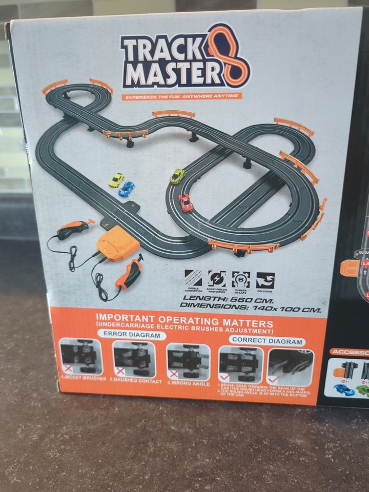 Track Master 1:64 Scale Slot Car Racing Set Complete 4 Cars | eBay