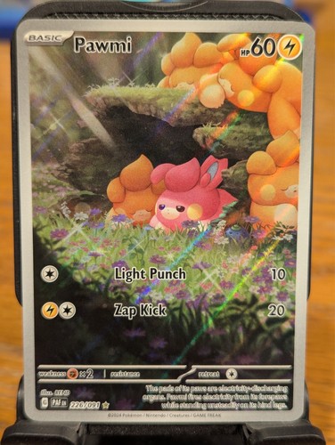 Pokemon TCG Paldean Fates Pawmi Illustration Rare Holo 226/091 | eBay
