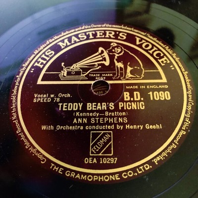 78RPM SP Ann Stephens Teddy Bears Picnic Dicky Bird Hop BD1090 HIS ...