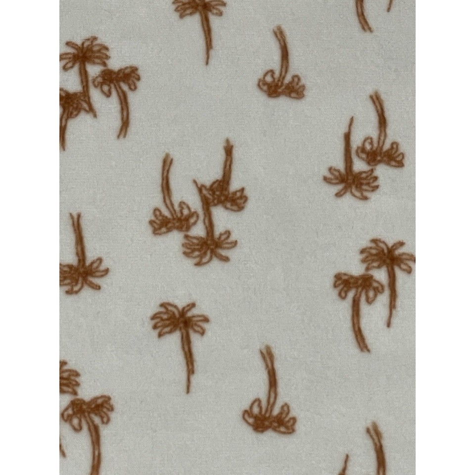 Modern Moments Palm Tree Blanket Baby Velour Waffle Weave Fleece Cream ...