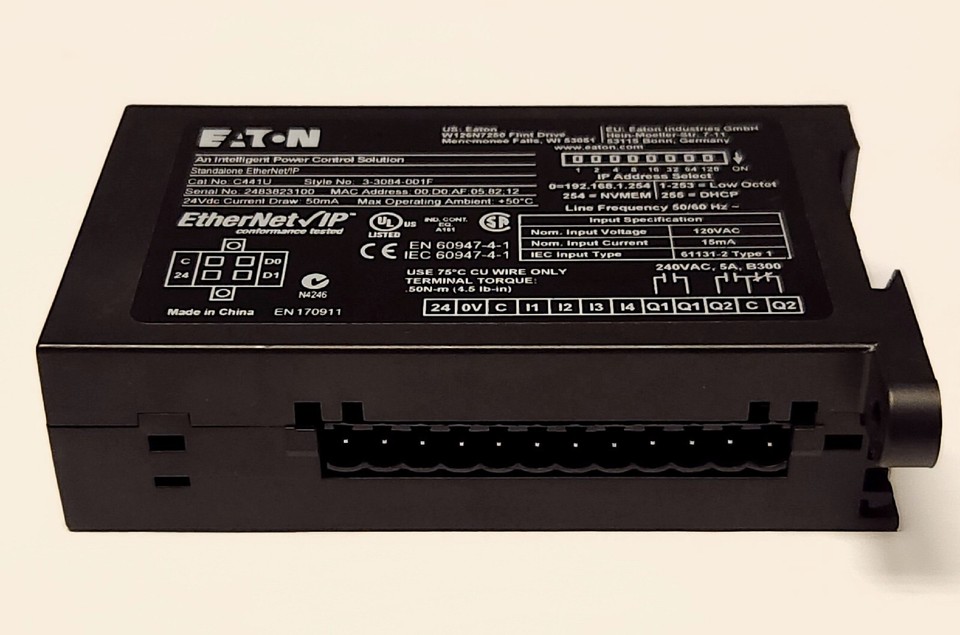 EATON C441U Stand Alone C440 Ethernet Communication Module 24 VDC ...
