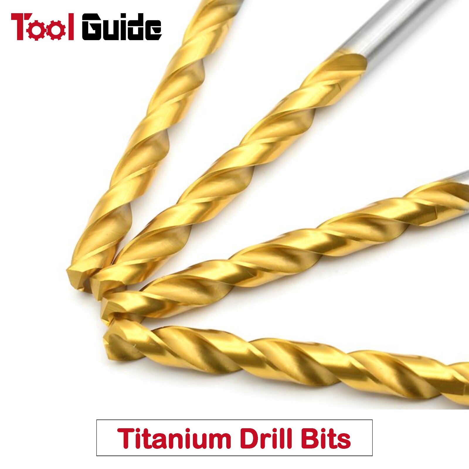 5.0mm 3pc 5pc 10pc Titanium Coated Drill Bits, Straight Shank, 4 Wood ...