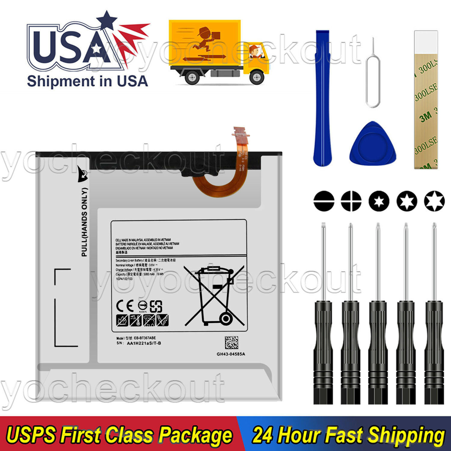 For Samsung Galaxy Tab A 8" SM-T380 Battery Repair EB-BT367ABA EB ...