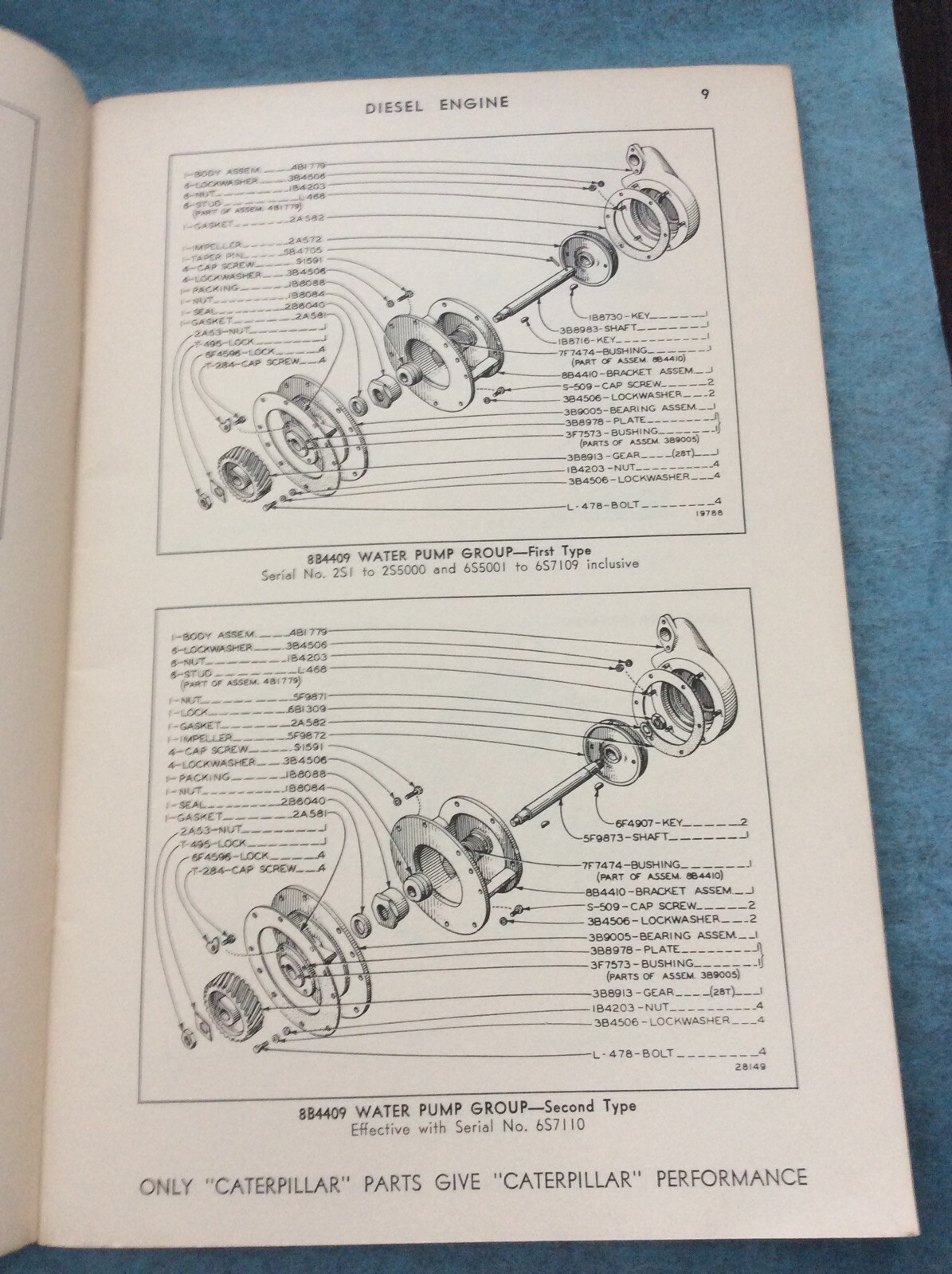 Caterpillar CAT D8800 Engine Parts Book 2F580 And 7F8760 SN 2s1-5000 ...