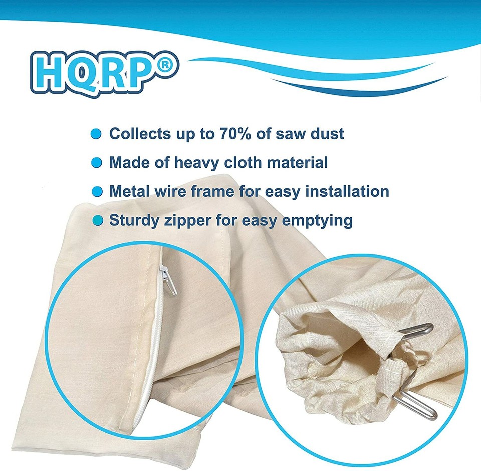 HQRP Dust Collector Bag Wire Support Frame for 10" Tablesaws with 2.5 ...
