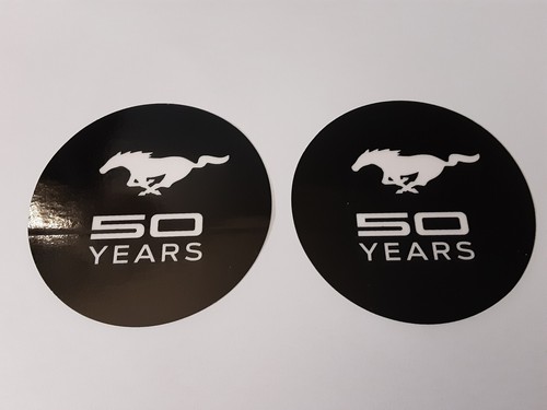 2 Ford Mustang 50 Years Window Decals Stickers Cobra NHRA Coyote Nascar ...