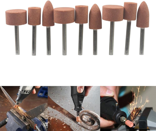 Carving Expert 9Pcs Abrasive Mounted Stone for Dremel Rotary Tools ...
