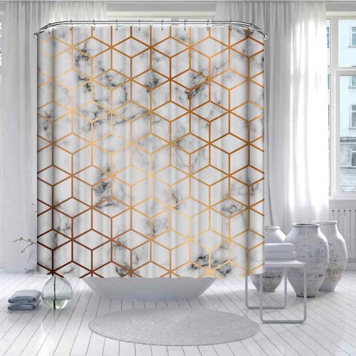 Quadrilateral Of Different3D Shower Curtain Polyester Bathroom Decor ...