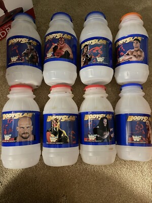 WWF Bodyslam Juice Drink Package w/Empty Bottles VERY RARE Vintage WWF ...