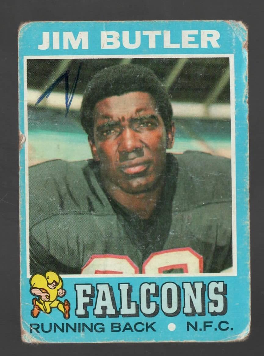 1971 Topps Jim Butler Atlanta Falcons #2 Poor (worn corners, ink) | eBay