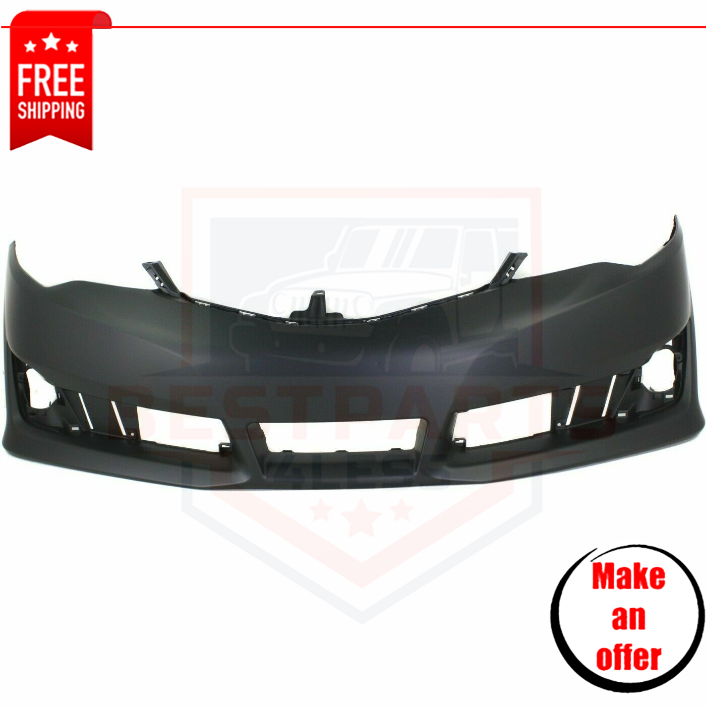 NEW Primered Front Bumper Cover Fascia for 2012-2014 Toyota Camry ...