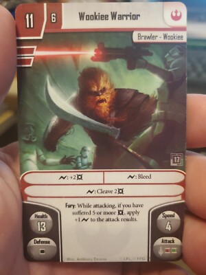 Star Wars Imperial Assault Wookie Warrior Alternate Art Promo Card ...