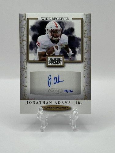Jonathan Adams 2021 SAGE Premier Draft Auto Gold Autograph 49/100 ...