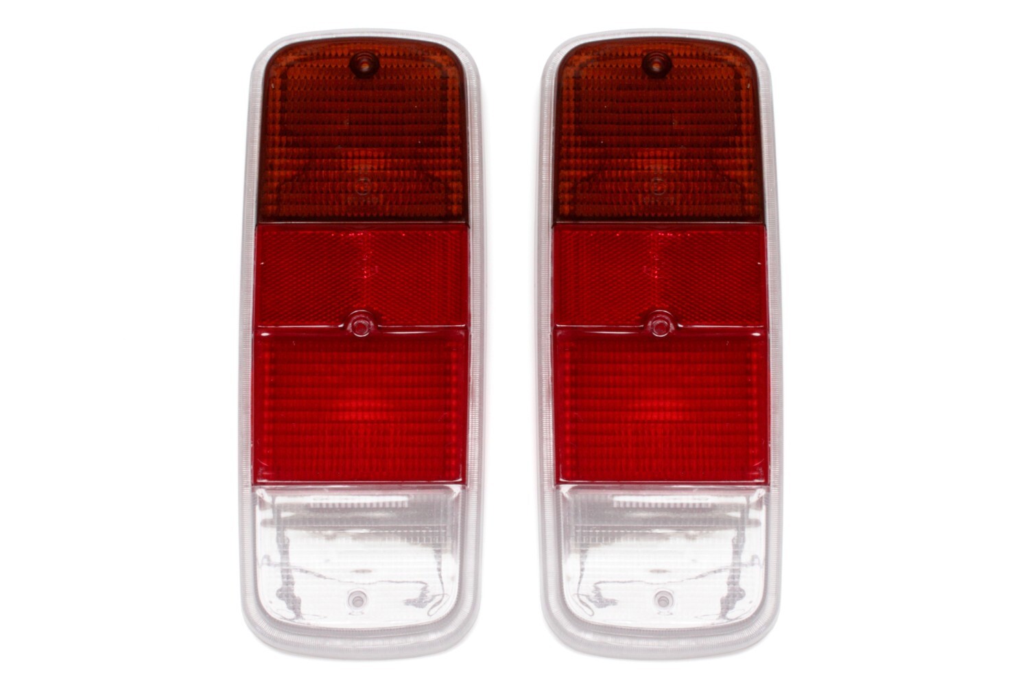 VW Bus Tail Light Lens Red / Red / Clear 1972 - 1979 Pair | eBay