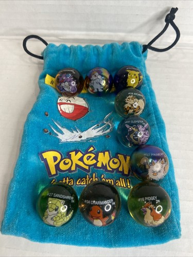 9 Vintage Collectible Pokemon Marbles With #101 Electrode Bag | eBay