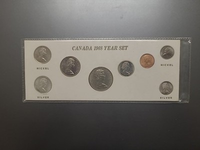 CANADA YEAR 1968 COIN SET 8 COIN SET WITH 2 SILVER COINS | eBay