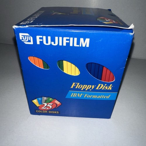 Fuji Fujifilm 3.5" Floppy Disks IBM Formatted 25 Pack Color High ...