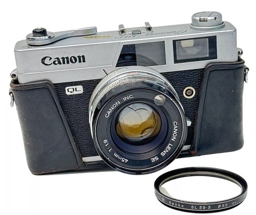 Canon Canonet QL19 35mm Rangefinder Camera Canon SE 45mm f/1.9 Lens SE ...
