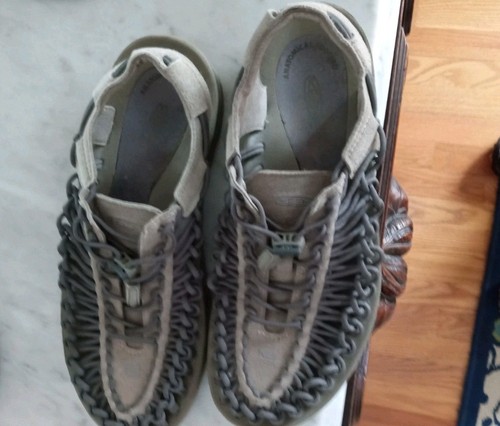 Keen Uneek Sport Sandals Water Shoes Paracord Gray Hiking Beach Mens ...