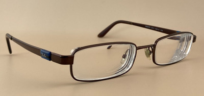 Ray Ban Eyeglasses Frame RB 6076 2511 Brown, Metal 49-19-135 Blue Logo ...