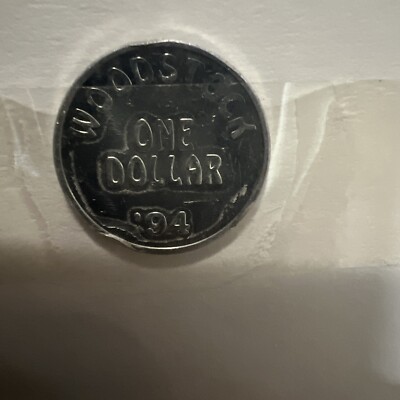 Vintage Woodstock 1994 1 Dollar Token - Woodstock '94 Dollar Coin ...